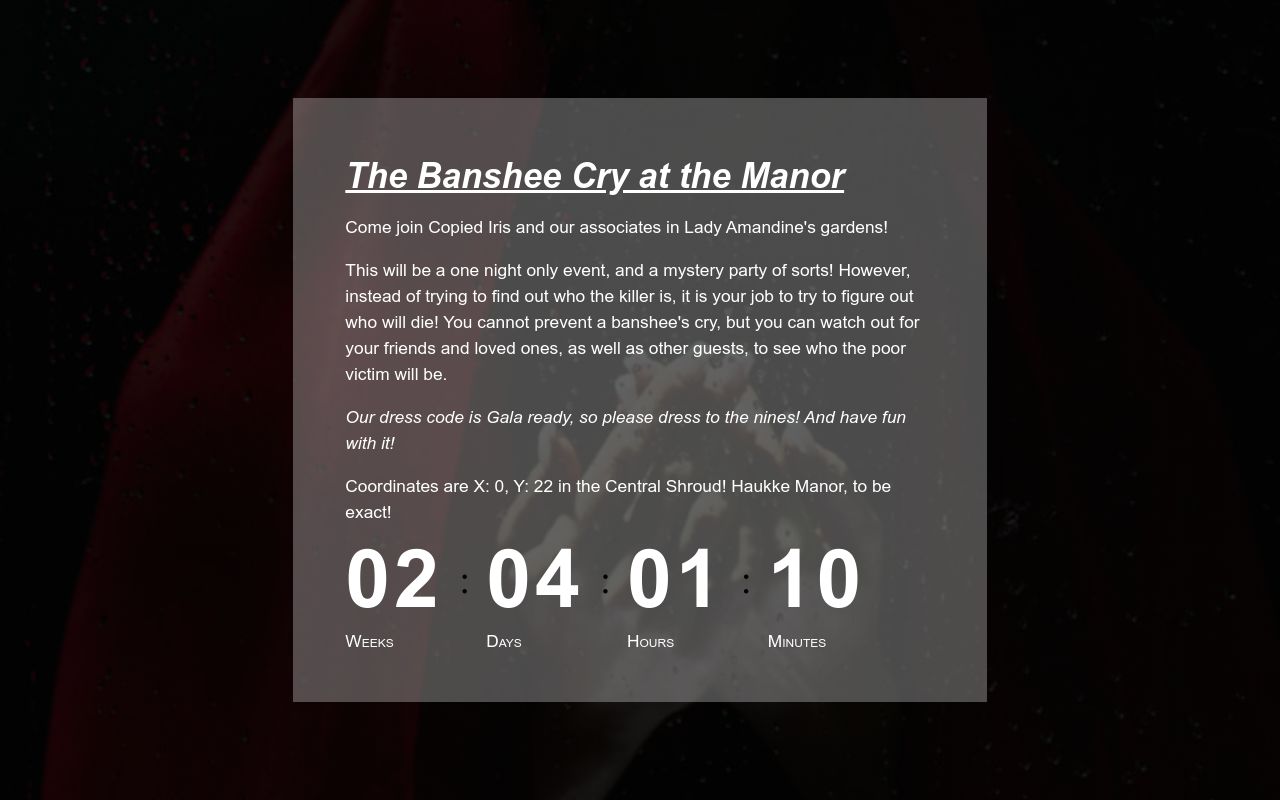 Banshee Cry At The Manor